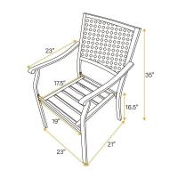 China Stylish and Functional AJUNION Garden Set with L64 x W39 x H29 Inch Dining Table Size for sale