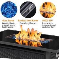 China Customer Size Modern Outdoor Patio Portable Fireplace Table Top Gas Smokeless Fire Pit for sale