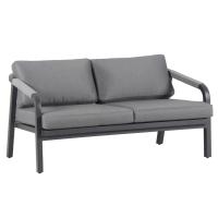 China Waterproof Polyster Fabric Outdoor Furniture Garden Rope Weave Sofa Patio Lounge Set for sale
