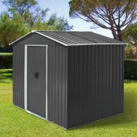 China Color Steel Plate Galvanized Steel Outdoor Garden Roofed Metal Storage Shed AJUNION 8x6ft for sale