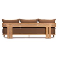 China Modern Stylish Natural Teak Wood Lounge Sofa for Hotel Outdoor Patio Furniture Set for sale