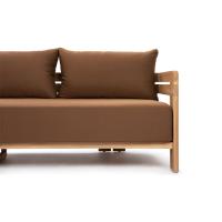 China Modern Stylish Natural Teak Wood Lounge Sofa for Hotel Outdoor Patio Furniture Set for sale