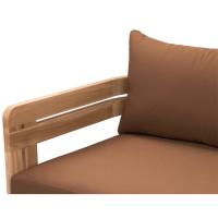 China Modern Stylish Natural Teak Wood Lounge Sofa for Hotel Outdoor Patio Furniture Set for sale