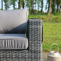 China Modern Rattan Garden Set with Sectional Dining Sofa and Rising Table Outdoor Furniture for sale