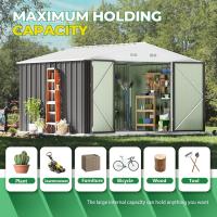 China Outdoor Storage Tools Shed Large Size 8x10FT Metal House with 66.5