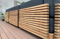 China 7 Seater Luxury Teak Wood Outdoor Patio Sofa Set Armless Sofa Size W99 x D104 x H56cm for sale