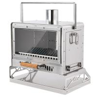 China Stainless Steel Portable Foldable Heating Camp Stove for Outdoor Camping Graden Sets for sale