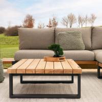 China Modern Stylish Teak Wood Outdoor Corner Sofa Lounge Set for Commercial Hotel Villa for sale