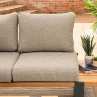 China Modern Stylish Teak Wood Outdoor Corner Sofa Lounge Set for Commercial Hotel Villa for sale