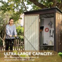 China AJUNION Modern Design 5x3ft Metal Garden Shed Single Lockable Doors 61.2