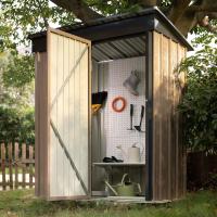 China AJUNION Modern Design 5x3ft Metal Garden Shed Single Lockable Doors 61.2