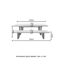 China Outdoor Furniture AJUNION Modern Aluminum Garden Chair with Rectangular Dining Table for sale