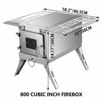 China Folding Stainless Steel Wood Burning Stove Ideal for Outdoor Camping and Hiking Trips for sale