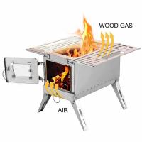 China Folding Stainless Steel Wood Burning Stove Ideal for Outdoor Camping and Hiking Trips for sale