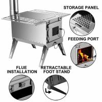 China Folding Stainless Steel Wood Burning Stove Ideal for Outdoor Camping and Hiking Trips for sale