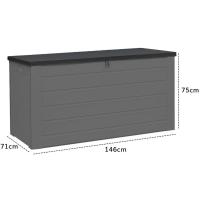 China Polypropylene Outdoor Garden Storage Box for Poolside Patio AJUNION 390L 103 Gallons for sale