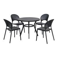 China Round Dining Table and L 52 x W45 x H83cm Chair Size Set for Outdoor Living by AJUNION for sale