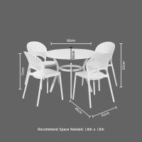 China Round Dining Table and L 52 x W45 x H83cm Chair Size Set for Outdoor Living by AJUNION for sale