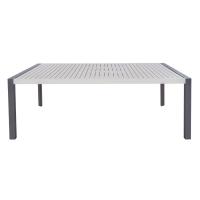 China Outdoor Dining Set with Bench AJUNION 9 Piece Aluminum Frame and Metal Patio Furniture for sale