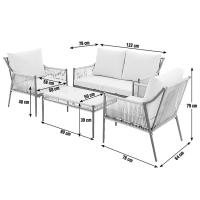 China Transform Your Patio with AJUNION Metal Furniture Set Armchair Size W64 x D78 x H79cm for sale