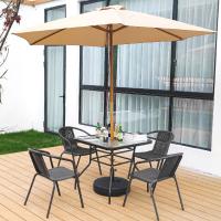 China Wooden Pole Outdoor Garden Sunshade Umbrella for Patio Villa Restaurant Hotel for sale