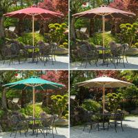 China Wooden Pole Outdoor Garden Sunshade Umbrella for Patio Villa Restaurant Hotel for sale
