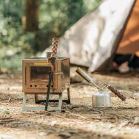 China 21*27.5*37.5 CM Mini Folding Ultralight Heating Stove for Outdoor Camping Hiking Black for sale