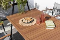 China Metal Garden Set AJUNION Modern Design 4 Seat Outdoor Dining Set for Patio Furniture for sale