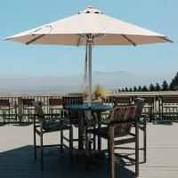 China Outdoor Furniture Aluminum Alloy Tube Round Drawstring Parasol Umbrella for Patio and Pool for sale