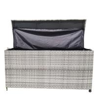 China Spacious Multifunctional Wicker Rattan Garden Storage Box with Wheels by AJUNION for sale