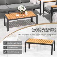 China Modern 7 Seater Metal Garden Furniture Set for Outdoor Sectional Sofa and Patio Furniture for sale