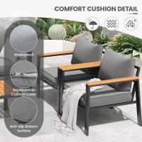 China Modern 7 Seater Metal Garden Furniture Set for Outdoor Sectional Sofa and Patio Furniture for sale