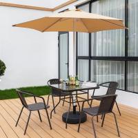 China Camping Round Aluminum Center Pole Umbrella for Outdoor Restaurant Cafe Hotel Garden Beach for sale