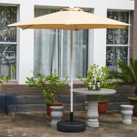 China Camping Round Aluminum Center Pole Umbrella for Outdoor Restaurant Cafe Hotel Garden Beach for sale