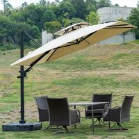 China Mail Packing Custom Courtyard Garden Umbrella Aluminum Cantilever Parasol for Outdoor for sale
