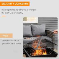 China Black Cover Metal Wood Burning Fire Pit for Outdoor Patio Backyard Garden Bonfire Camping for sale