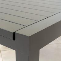 China Metal Outdoor Furniture Dining Set AJUNION Luxury Aluminum Expandable Metal Table for sale