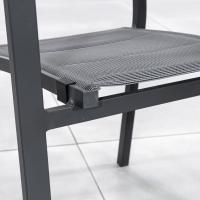 China Metal Outdoor Furniture Dining Set AJUNION Luxury Aluminum Expandable Metal Table for sale