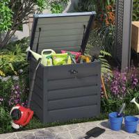 China Modern Design AJUNION 600L Metal Waterproof Outdoor Garden Storage Box for Poolside for sale