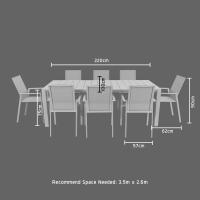 China 8 Person Restaurant Dining Table and Chair Set with Aluminum Metal Frame in Modern Design for sale