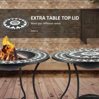 China Customized Logo Stocked Outdoor Garden Bonfire Camping Portable Round Wood Burning Firepit for sale