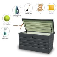 China Galvanized Steel Outdoor Storage Box for Garden Tools and Cushions Sustainable Design for sale