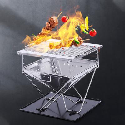 China Portable Charcoal Folding Stainless Steel BBQ Grill Stove for Outdoor Garden Camping for sale