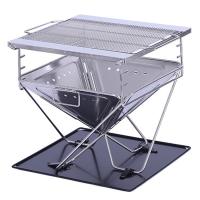 China Portable Charcoal Folding Stainless Steel BBQ Grill Stove for Outdoor Garden Camping for sale