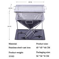 China Portable Charcoal Folding Stainless Steel BBQ Grill Stove for Outdoor Garden Camping for sale