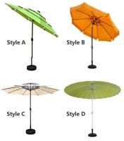 China Custom Logo Outdoor Cafe Garden Beach Patio Sun Umbrella with 3 Tiers and LED Lights for sale