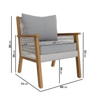 China Y Mail Packing Rattan Weave Outdoor Sofa Set with Solid Wooden Frame and PE Wicker for sale