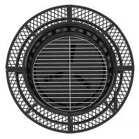 China Outdoor Warming Portable Round Steel Wood Burning Firepit Charcoal BBQ Grill Fire Pit Burner Kit for sale