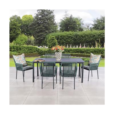 China Restaurant Furniture Set for 6 People AJUNION Modern Luxury Outdoor Table and Chairs for sale
