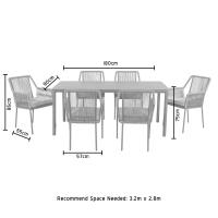 China Restaurant Furniture Set for 6 People AJUNION Modern Luxury Outdoor Table and Chairs for sale